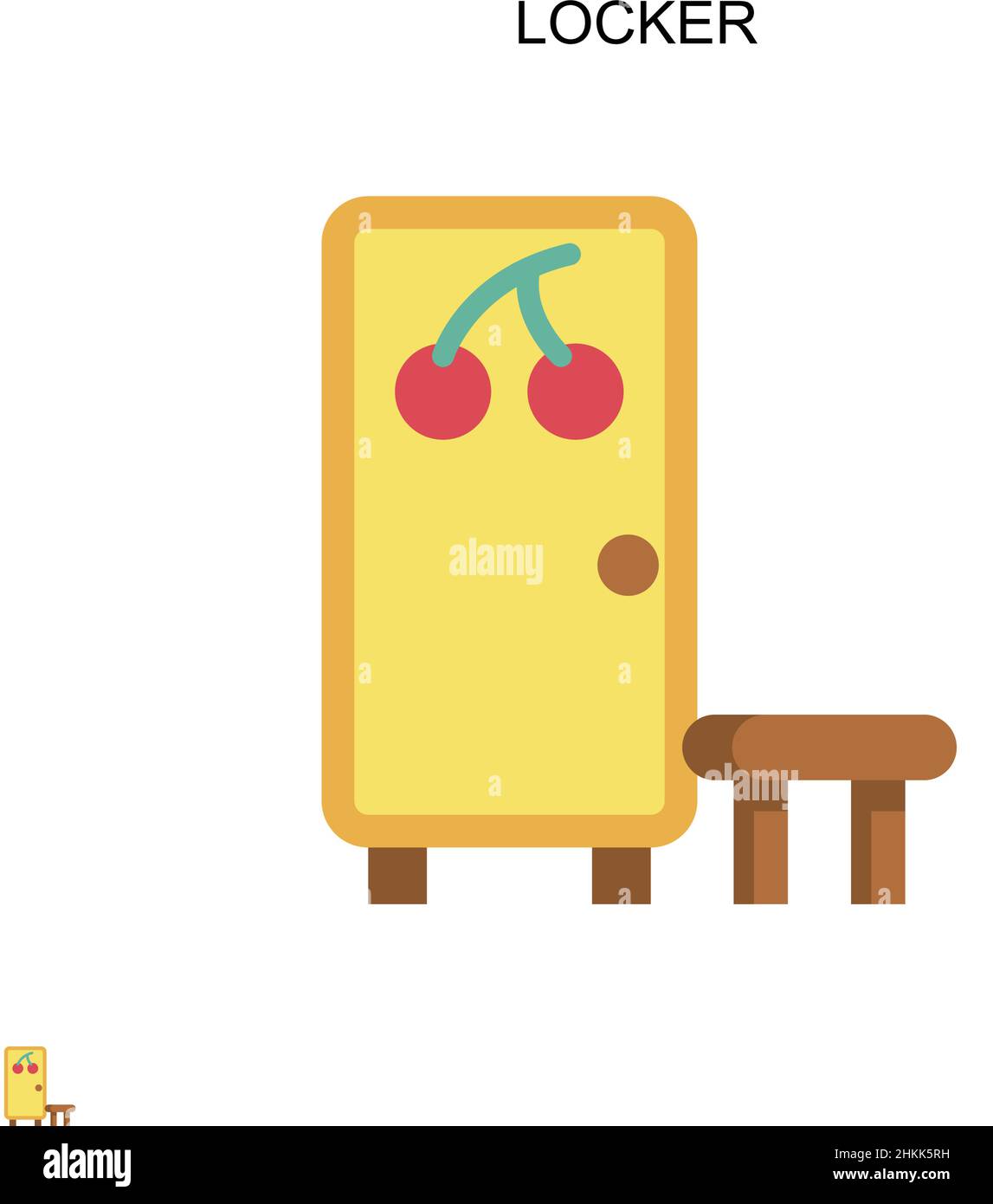 Locker Simple vector icon. Illustration symbol design template for web ...