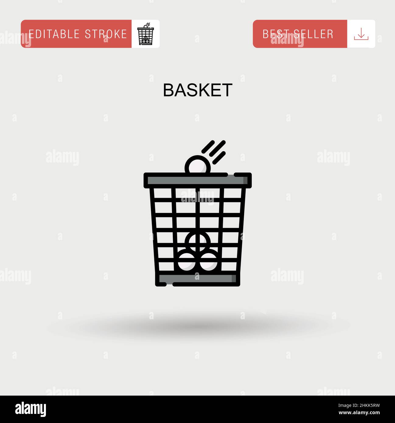 Basket Simple vector icon Stock Vector Image & Art - Alamy