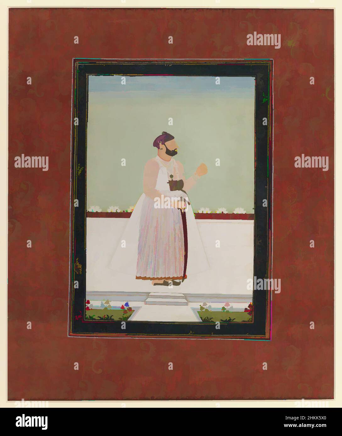 Art inspired by Munir al-Mulk Bahadur, Indian, Opaque watercolor and ...