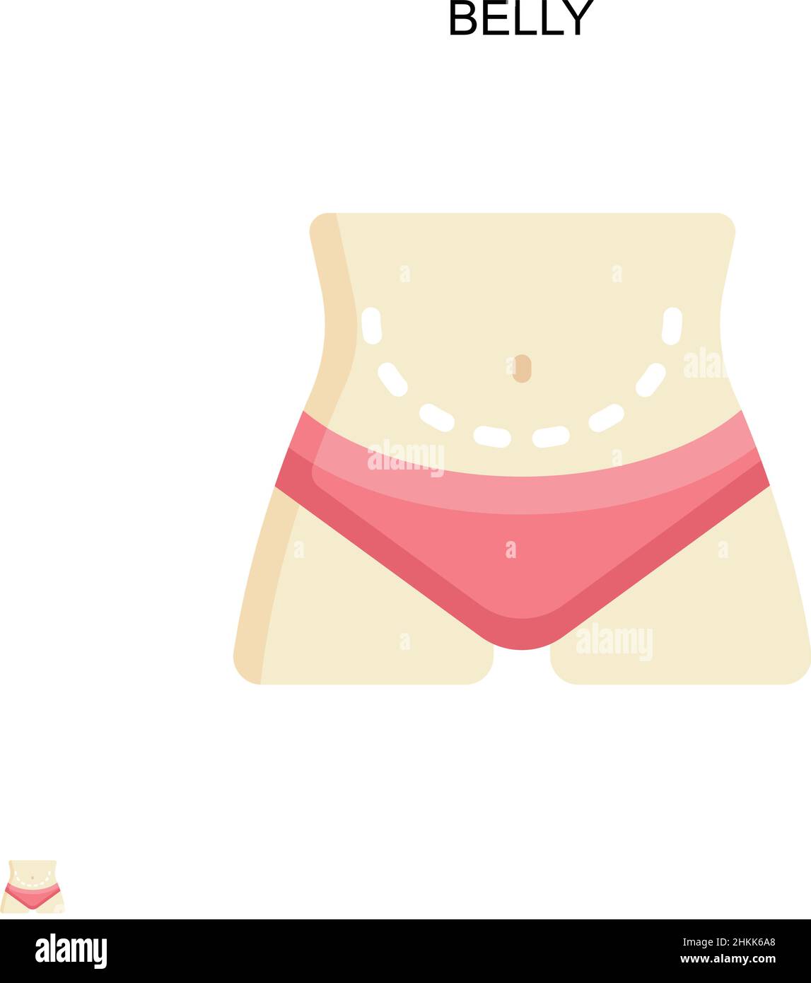 Belly Simple vector icon. Illustration symbol design template for web ...