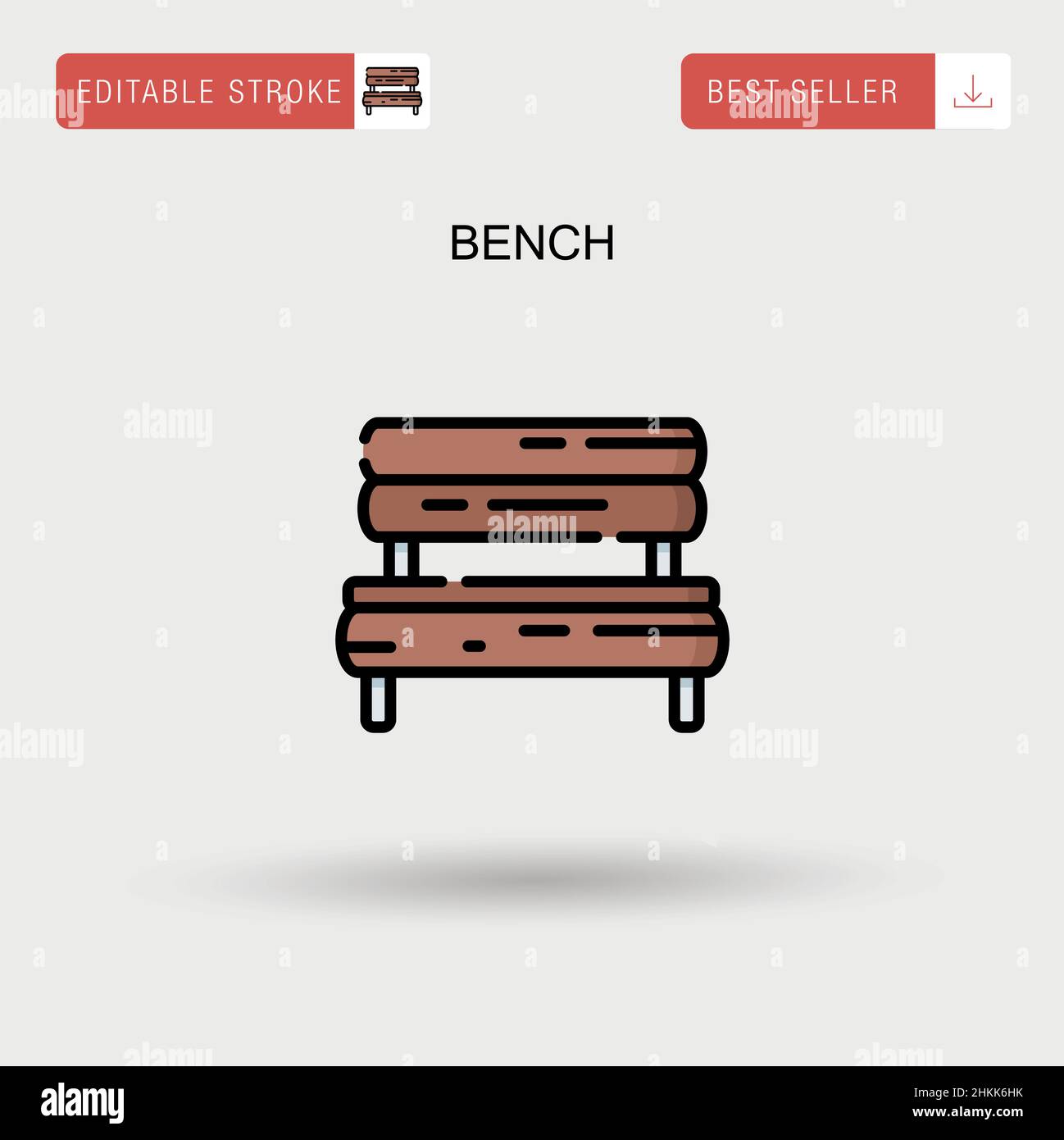 Old white wooden bench Stock Vector Images - Alamy