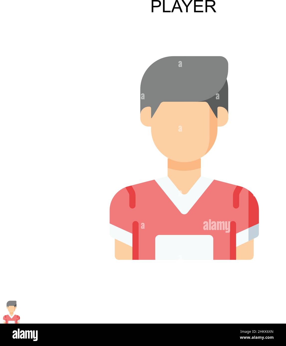 Player Simple vector icon. Illustration symbol design template for web ...