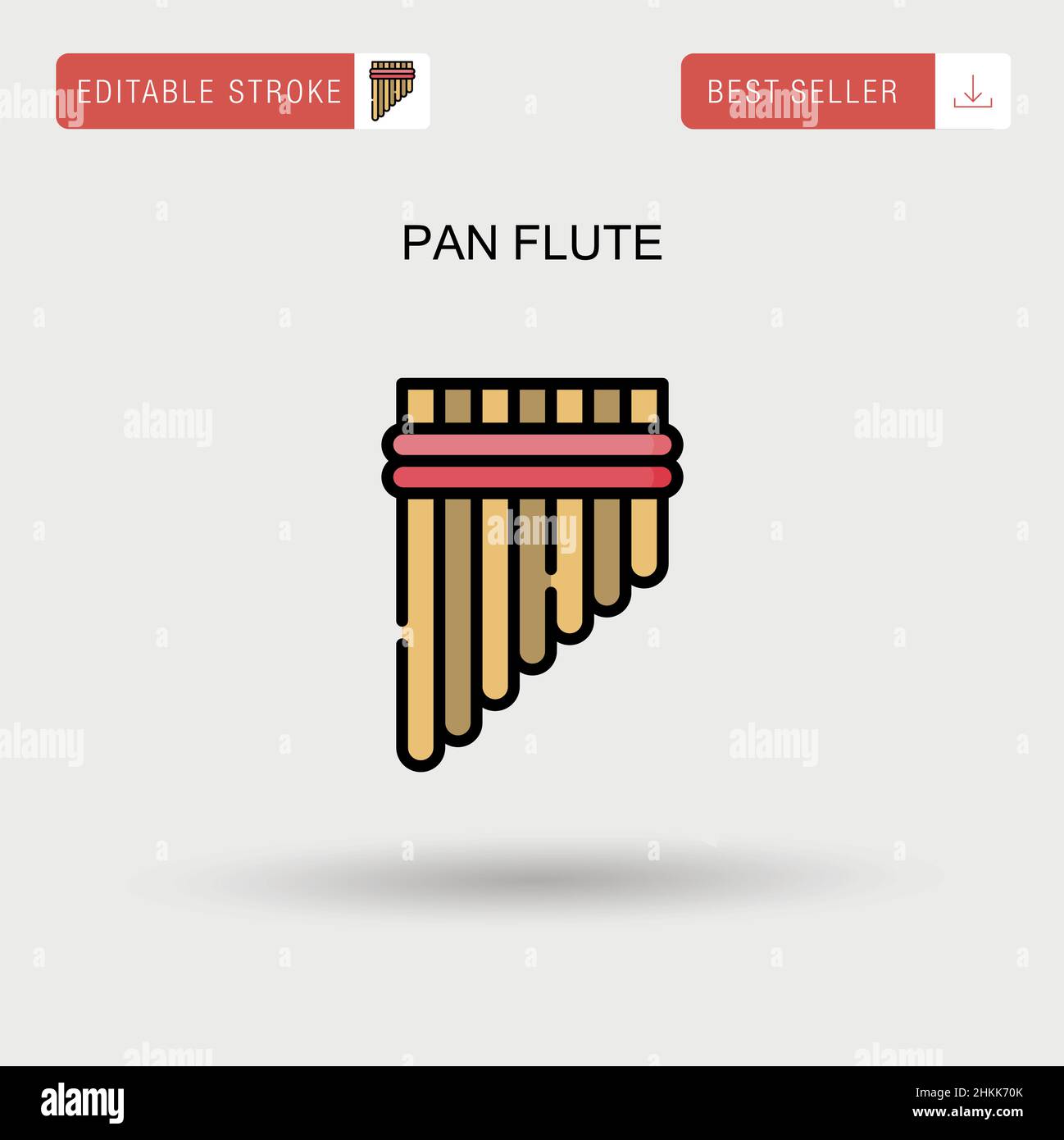Pan flute Simple vector icon Stock Vector Image & Art - Alamy