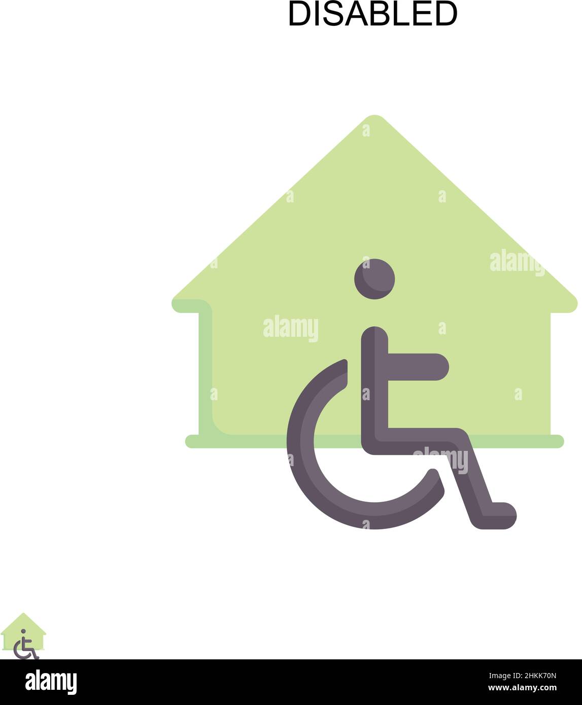 Disabled Simple vector icon. Illustration symbol design template for ...