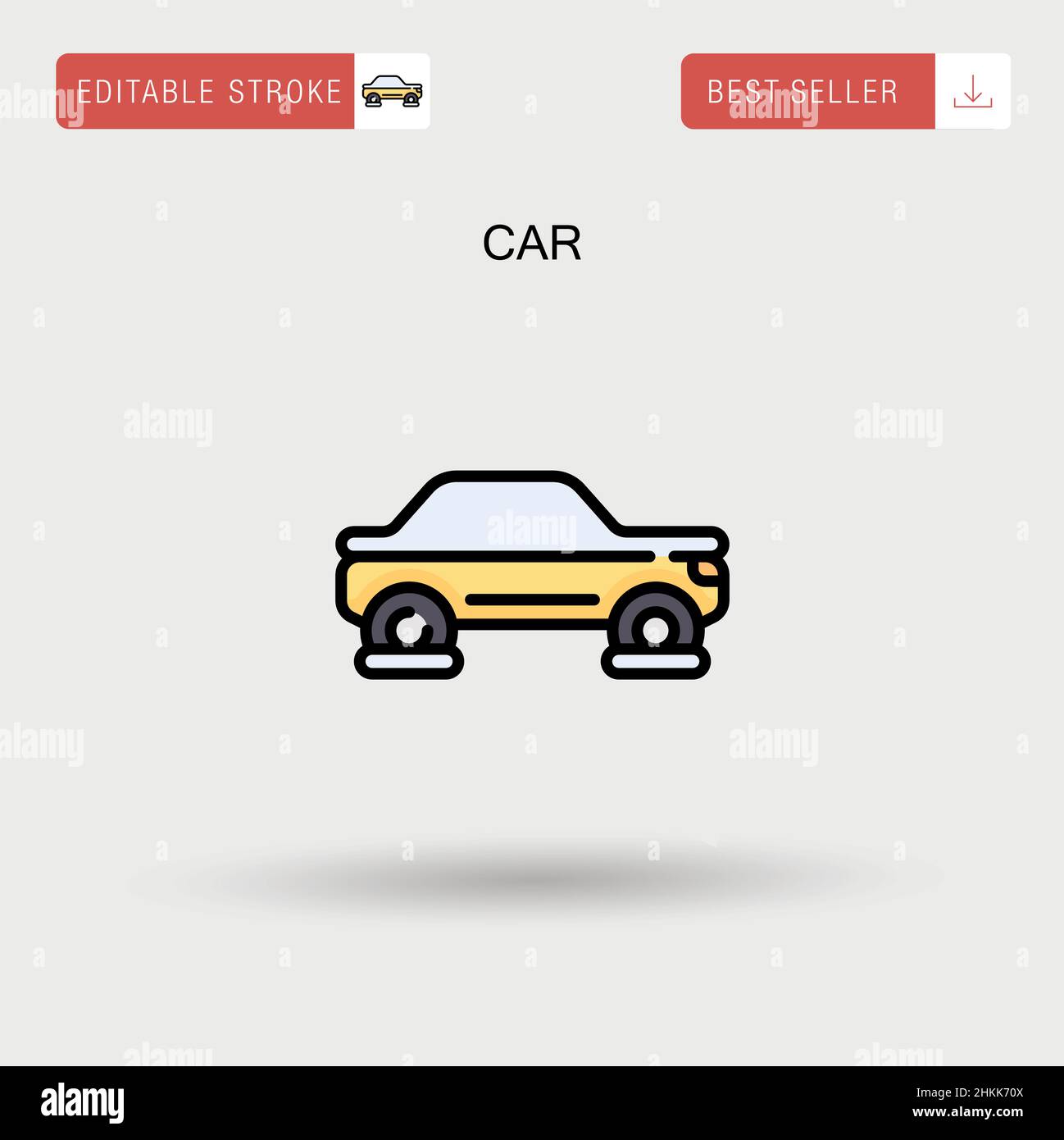 Car Simple vector icon Stock Vector Image & Art - Alamy