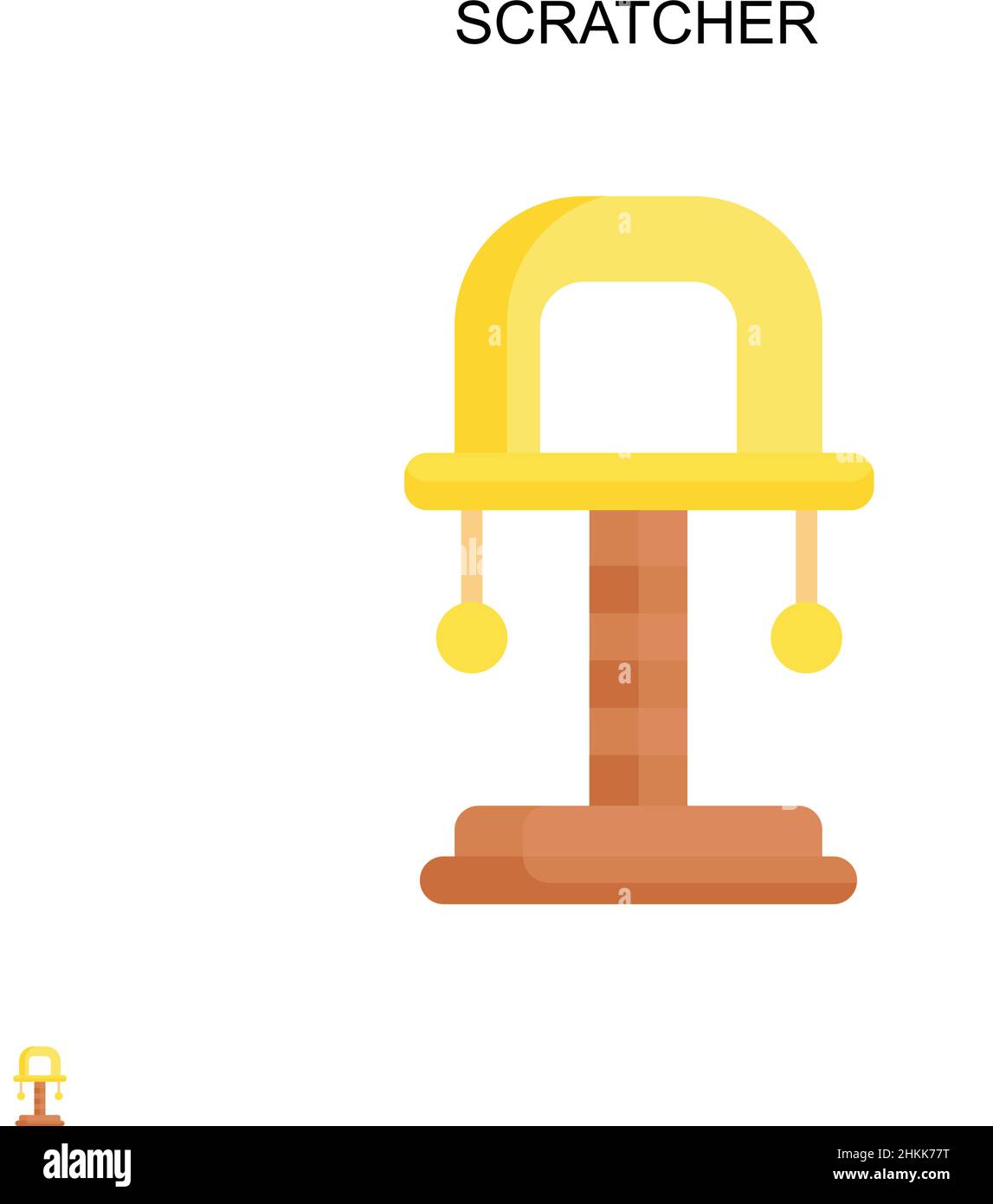Scratcher Simple vector icon. Illustration symbol design template for ...