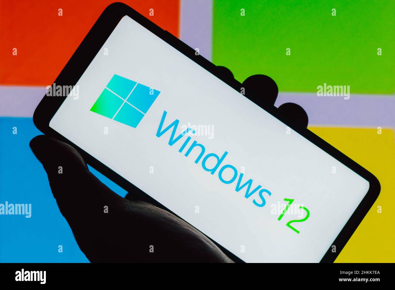 Brazil. 04th Feb, 2022. In this photo illustration, Windows 12 logo ...