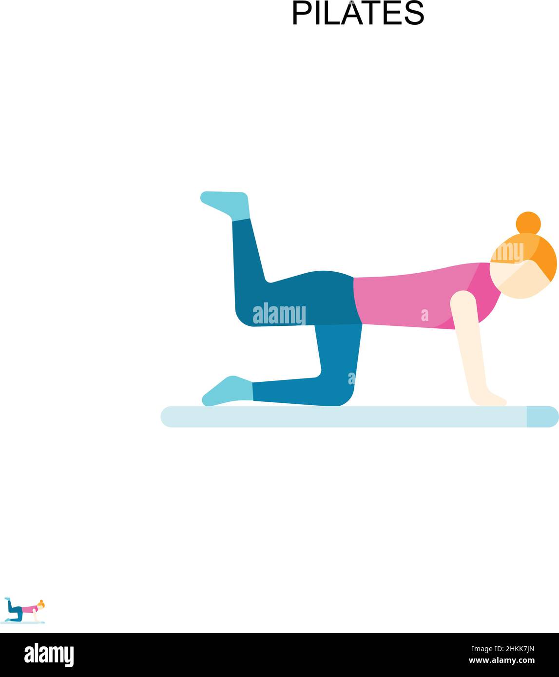 Pilates Simple vector icon. Illustration symbol design template for web ...