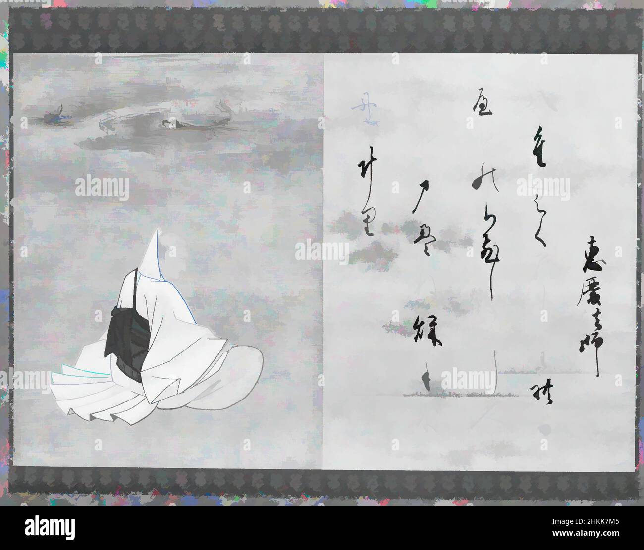 Art inspired by Poet, One of Pair of Scrolls Depicting a Poet and ...