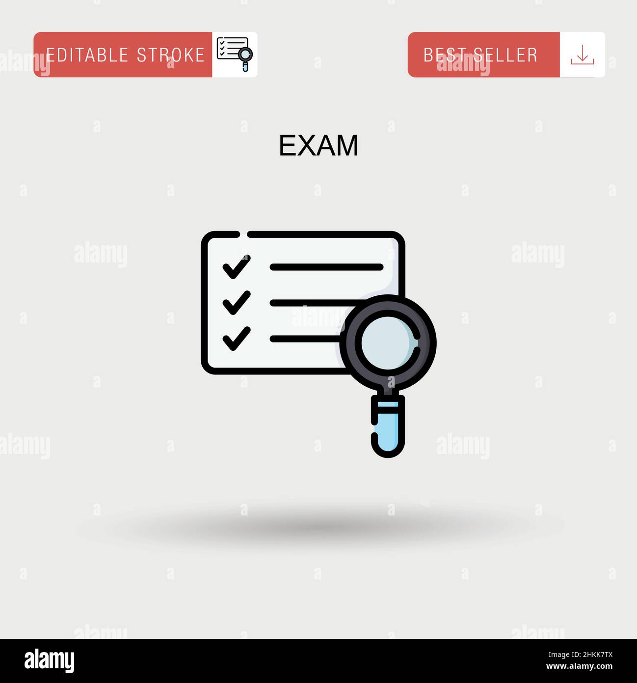Exam Simple vector icon Stock Vector Image & Art - Alamy