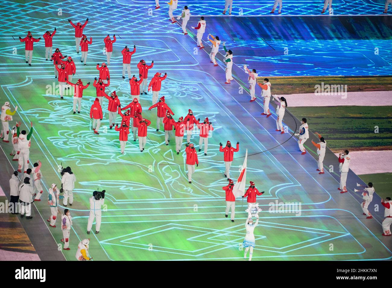 Beijing, China. 04th Feb, 2022. The Iapan's Team enter in the Stadium ...