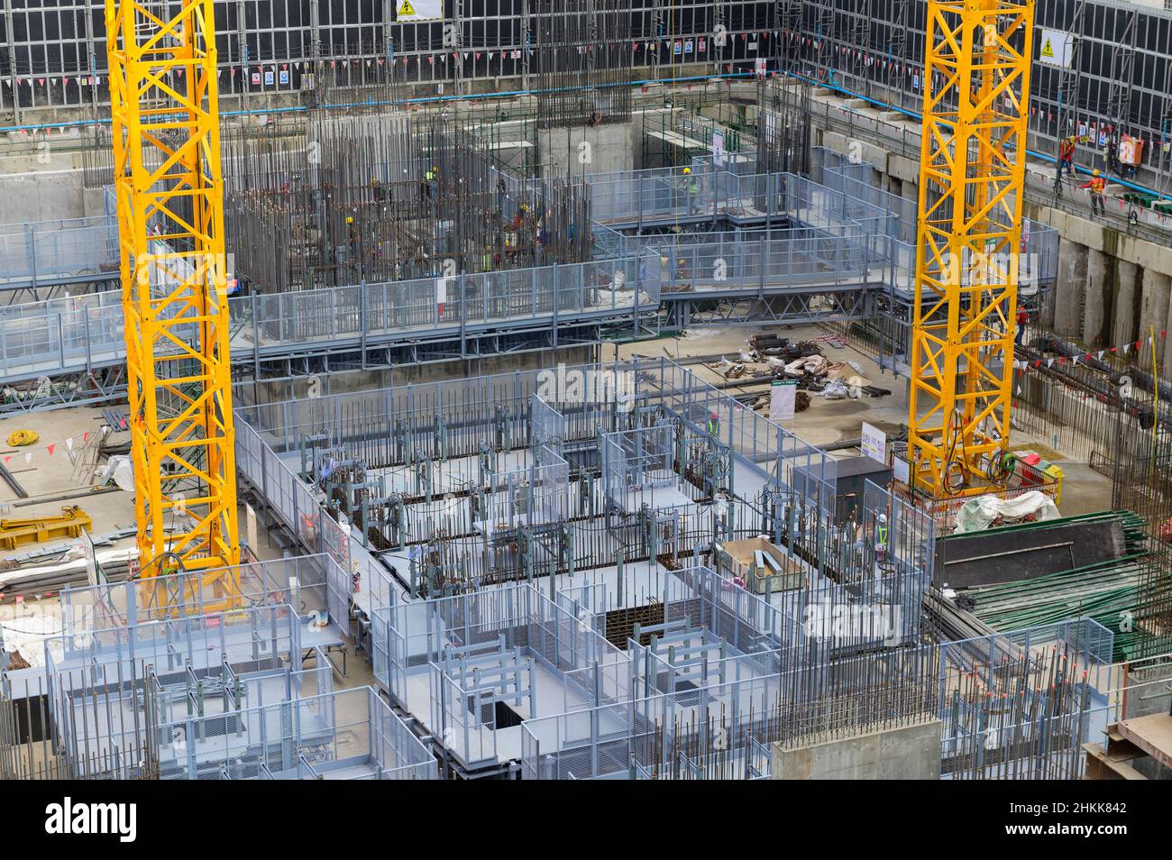 Skyscraper building basement construction site Stock Photo - Alamy