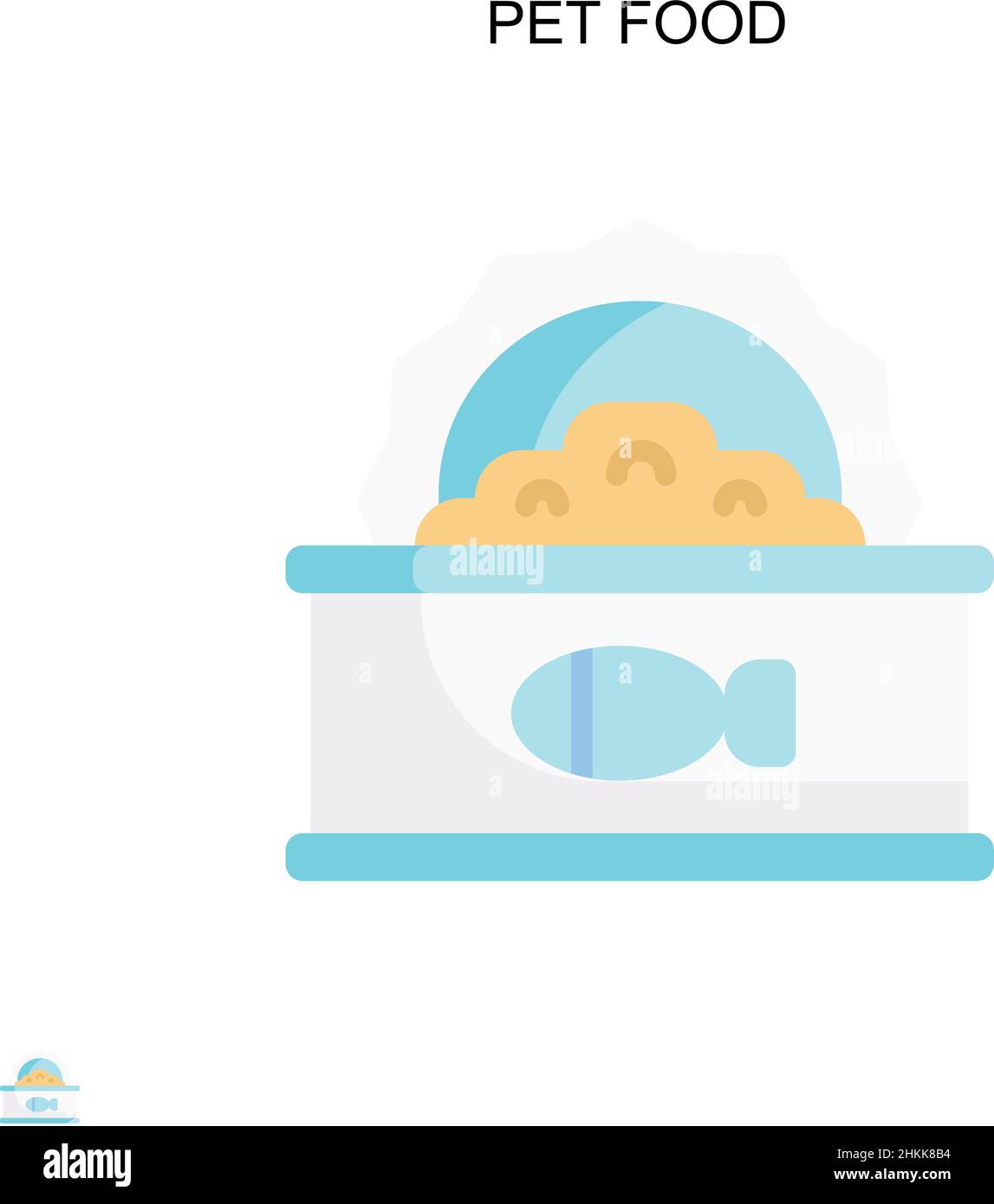 Pet food Simple vector icon. Illustration symbol design template for ...