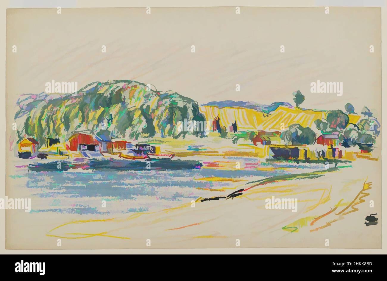 Art inspired by The Harbor At Sea Cliff, Long Island, Oscar Florianus ...