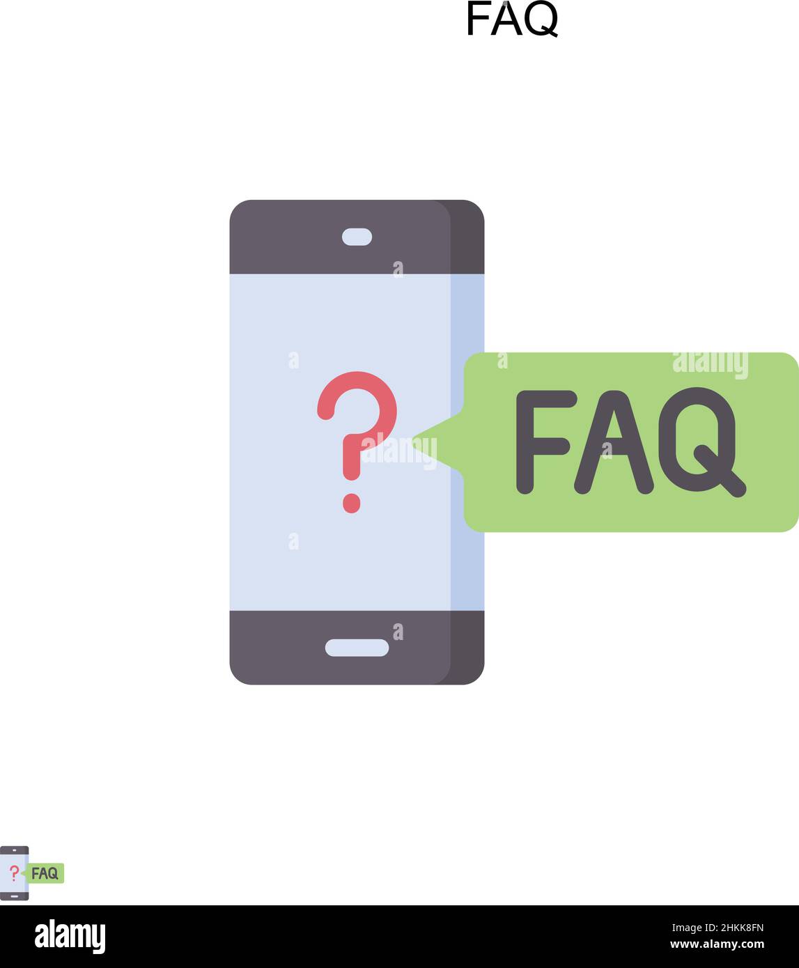 Faq Simple vector icon. Illustration symbol design template for web ...