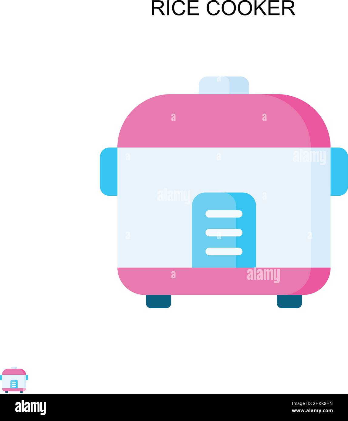 Rice cooker Simple vector icon. Illustration symbol design template for ...