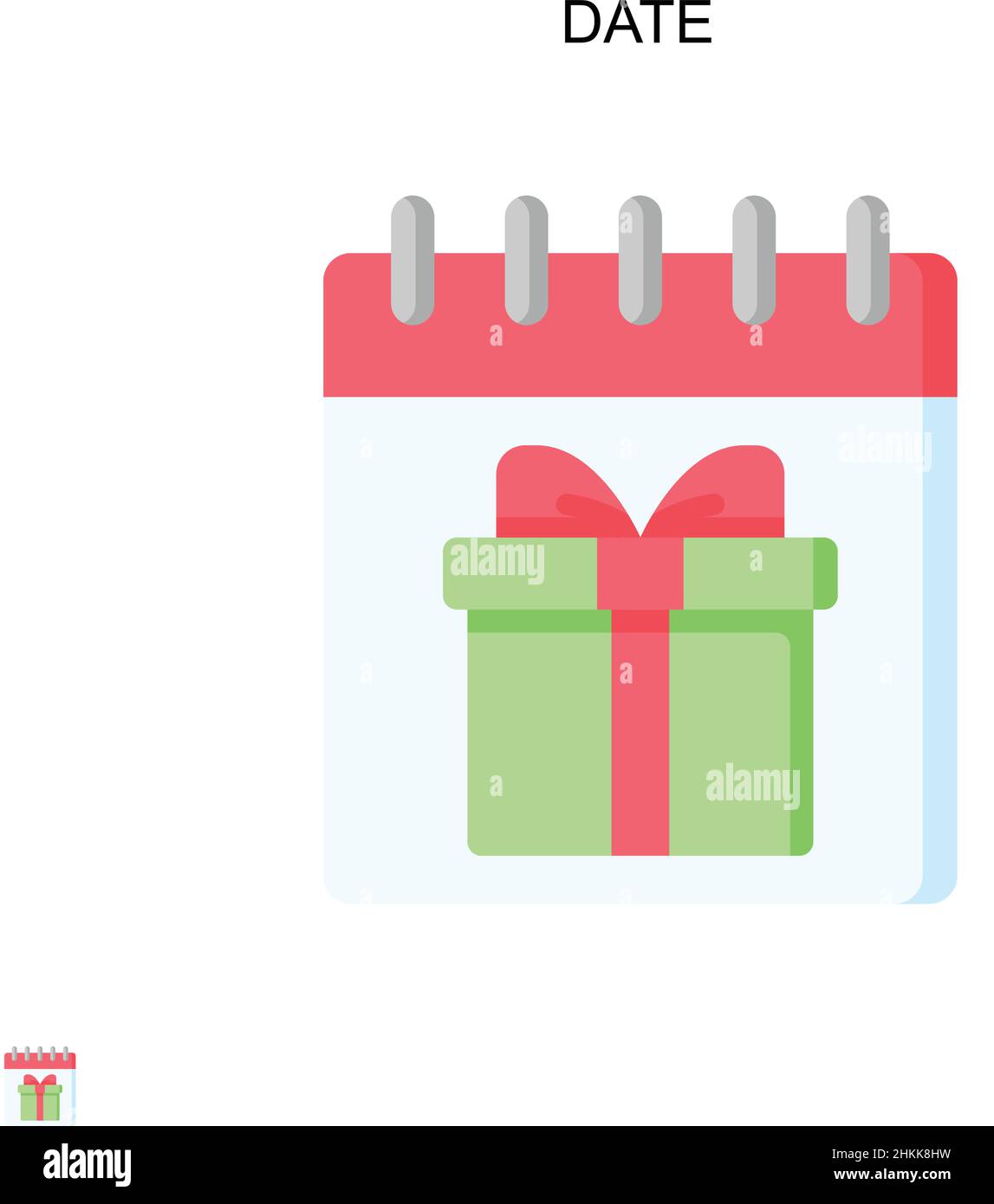 Date Simple vector icon. Illustration symbol design template for web ...