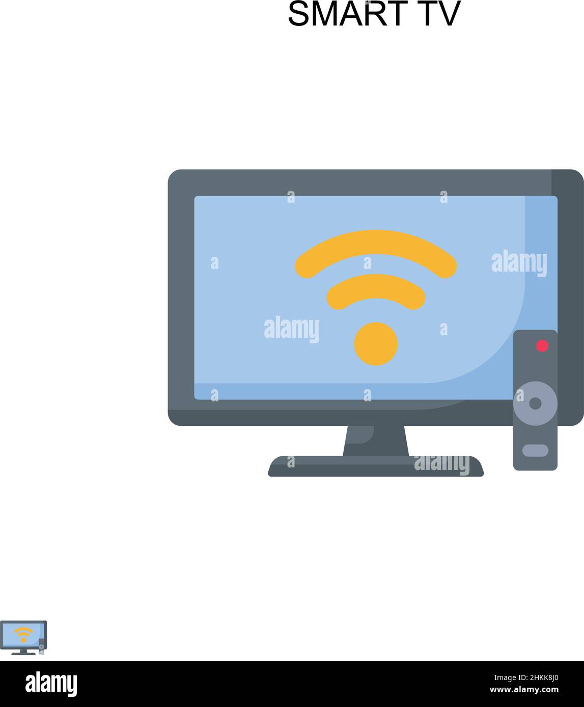 Smart tv Simple vector icon. Illustration symbol design template for ...