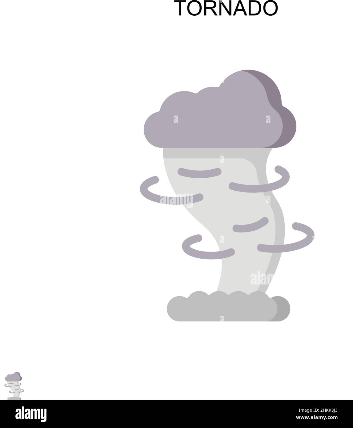Tornado Simple vector icon. Illustration symbol design template for web ...