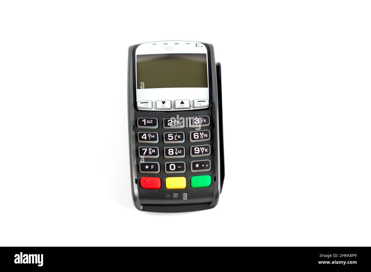 Closeup of a smart pos on white background Stock Photo - Alamy