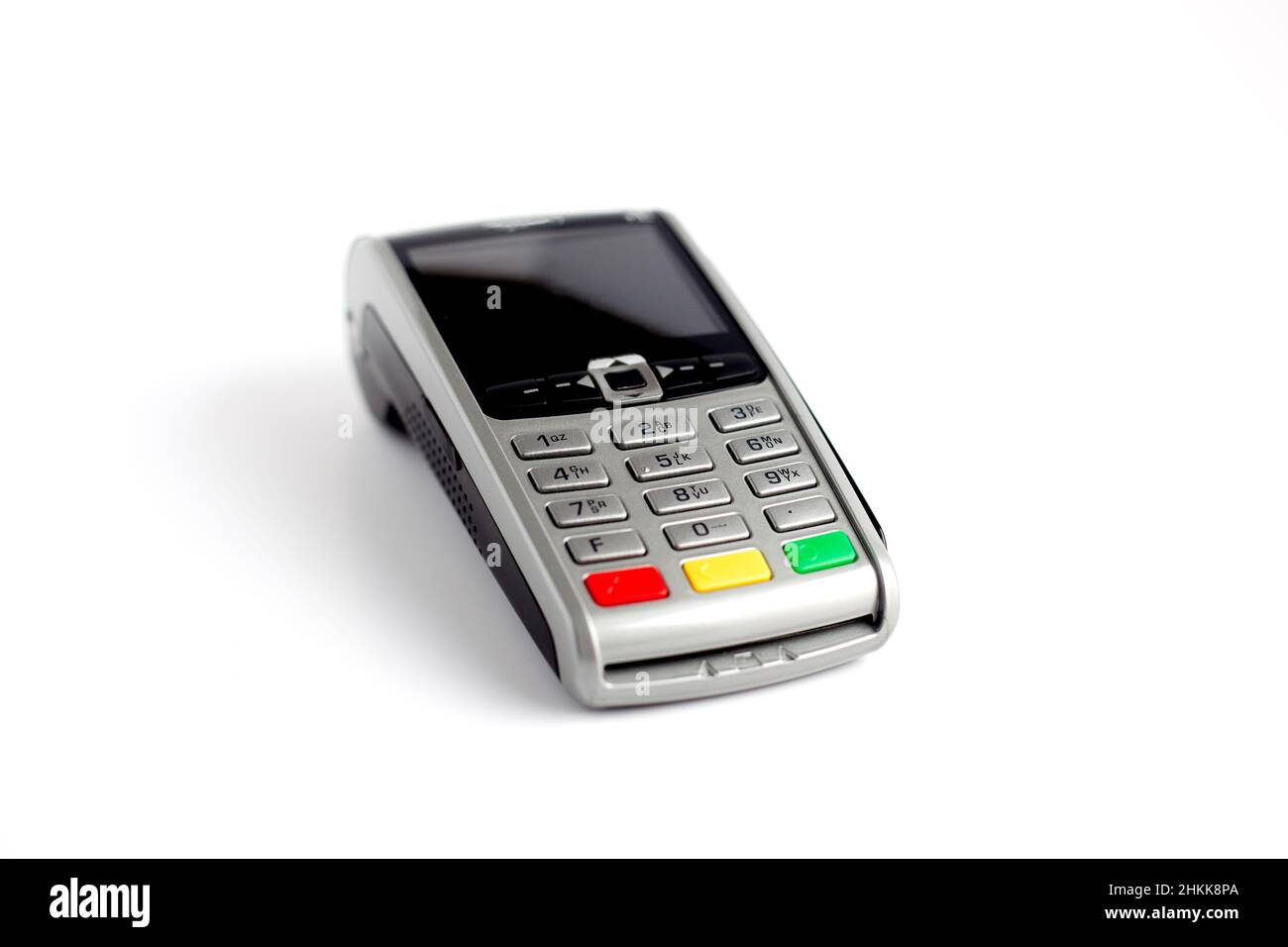 Closeup of a smart pos on white background Stock Photo - Alamy