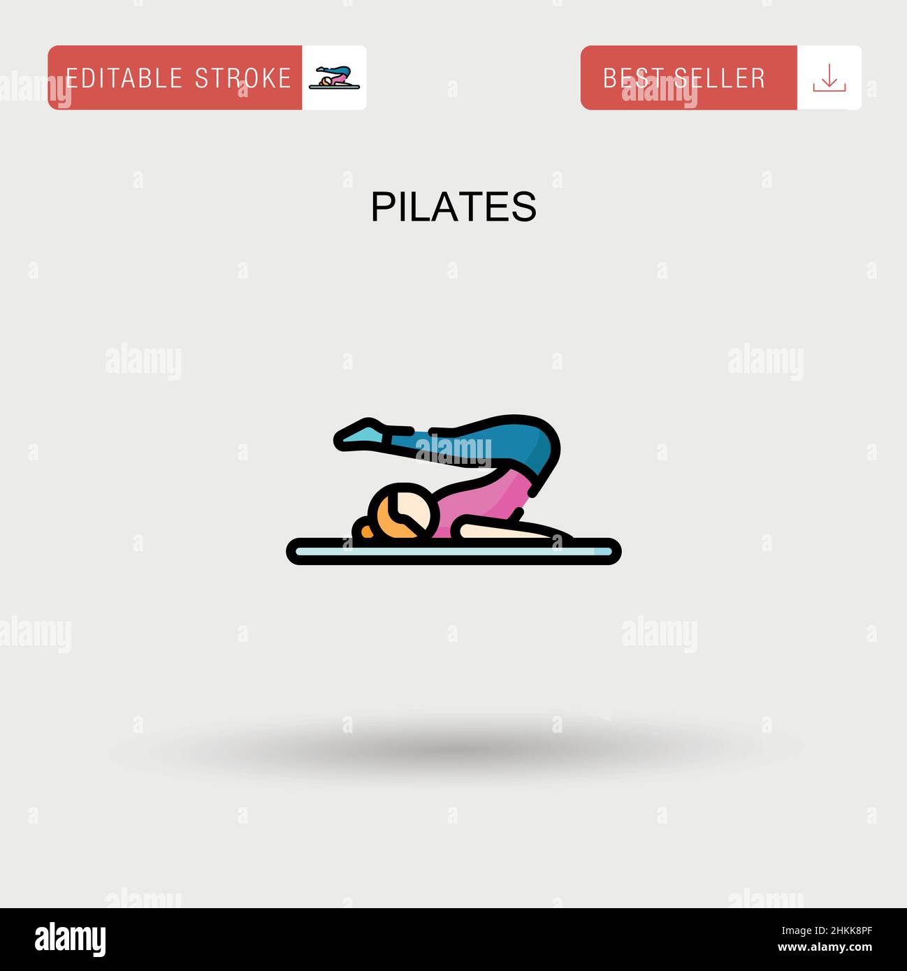 Pilates Simple vector icon Stock Vector Image & Art - Alamy
