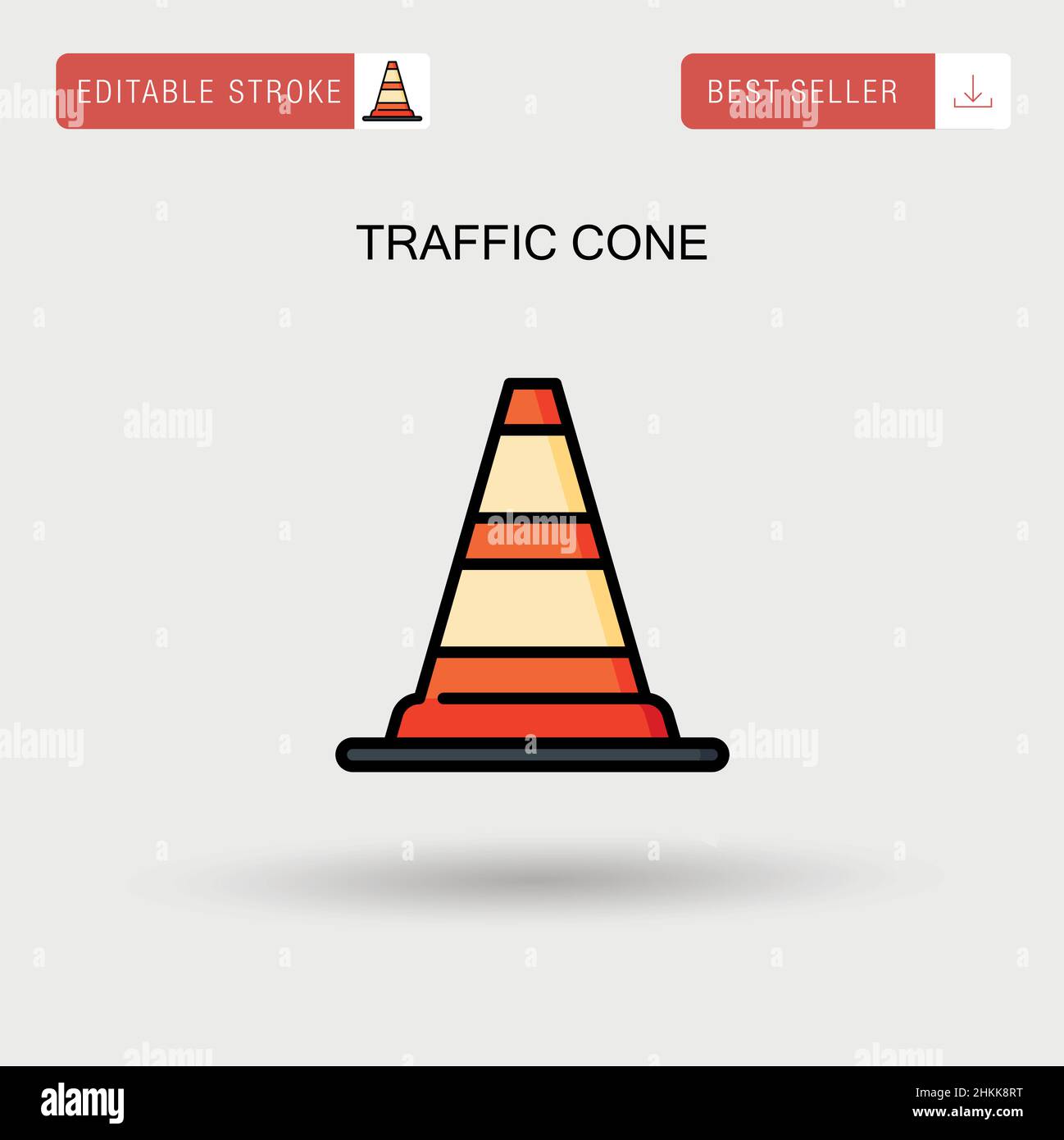 Traffic cone Simple vector icon Stock Vector Image & Art - Alamy