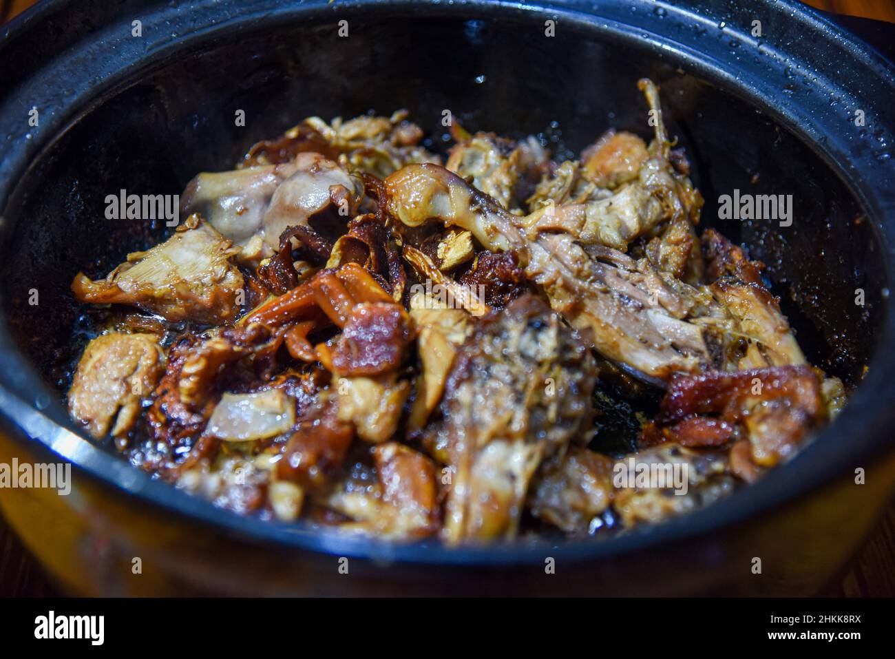 Closeup of a Ginger duck in a bowl in Xiamen, Fujian Province, China ...