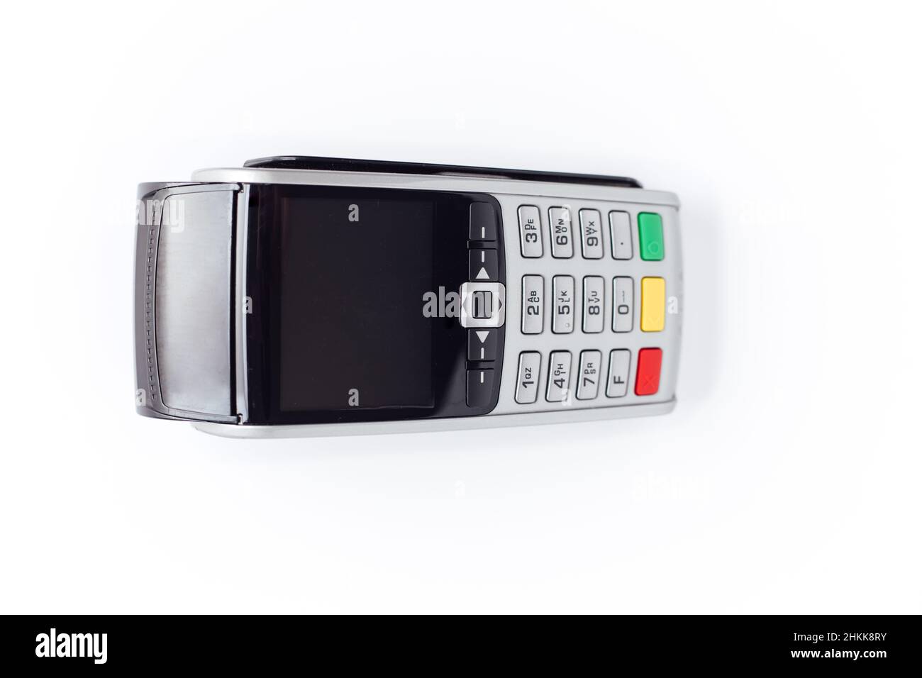 Closeup of a smart pos on white background Stock Photo - Alamy