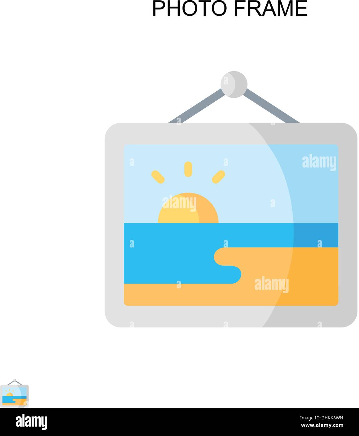 Photo frame Simple vector icon. Illustration symbol design template for ...