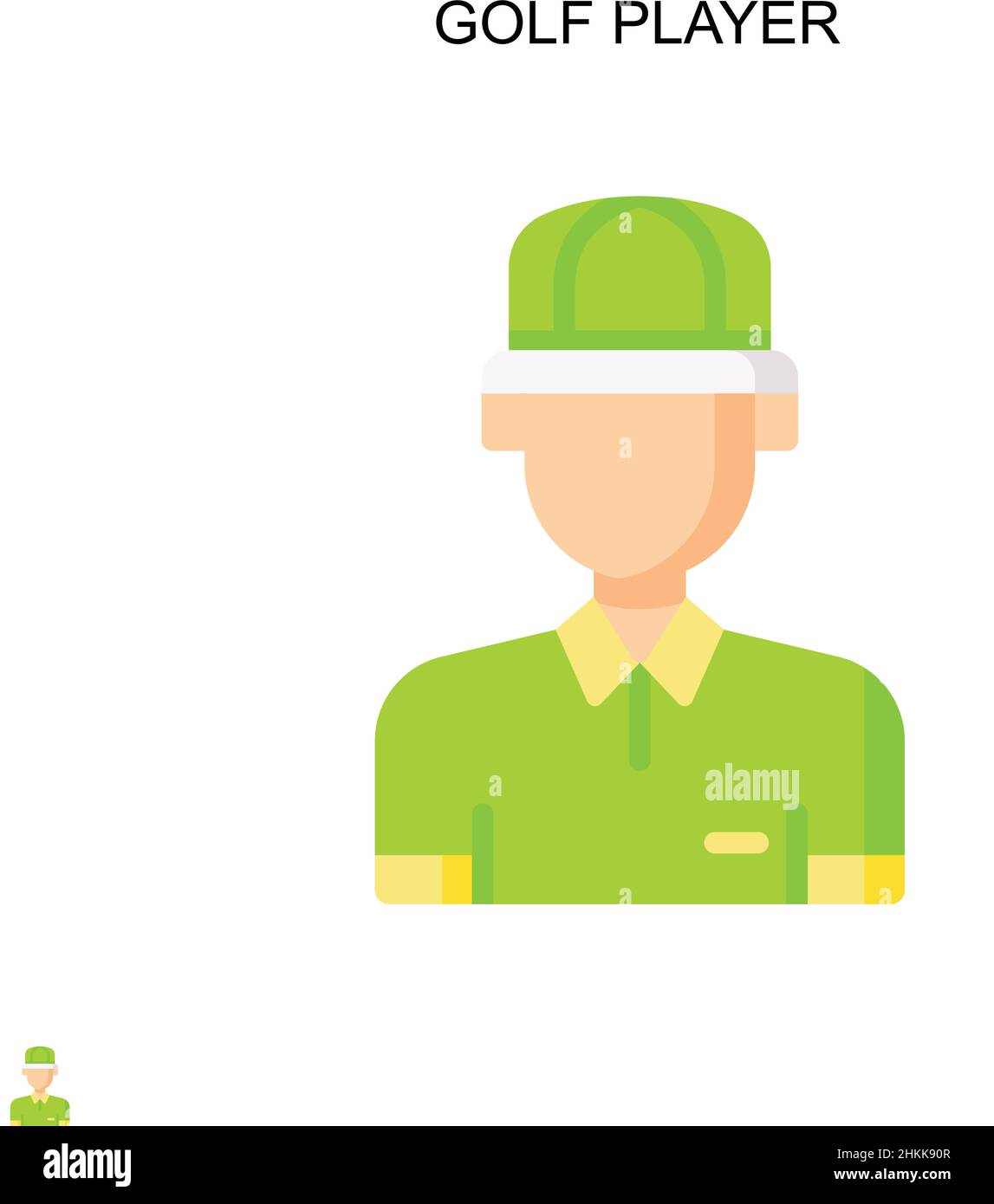 Golf player Simple vector icon. Illustration symbol design template for ...