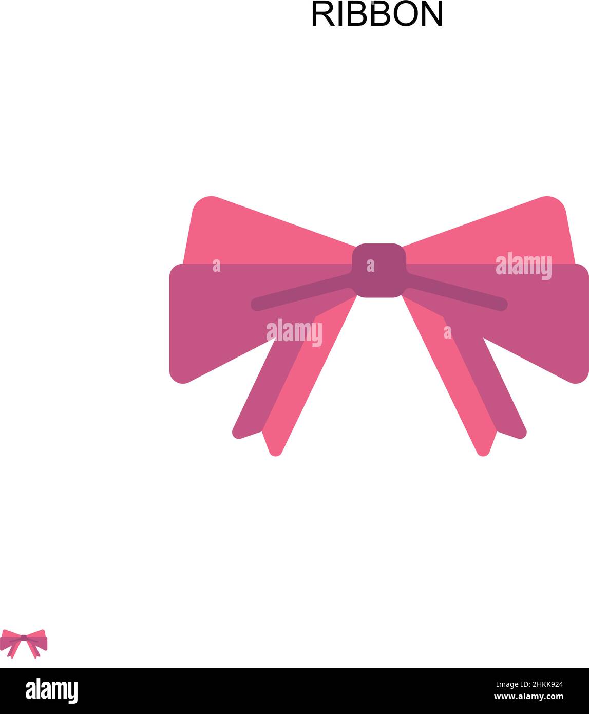 Ribbon Simple vector icon. Illustration symbol design template for web ...