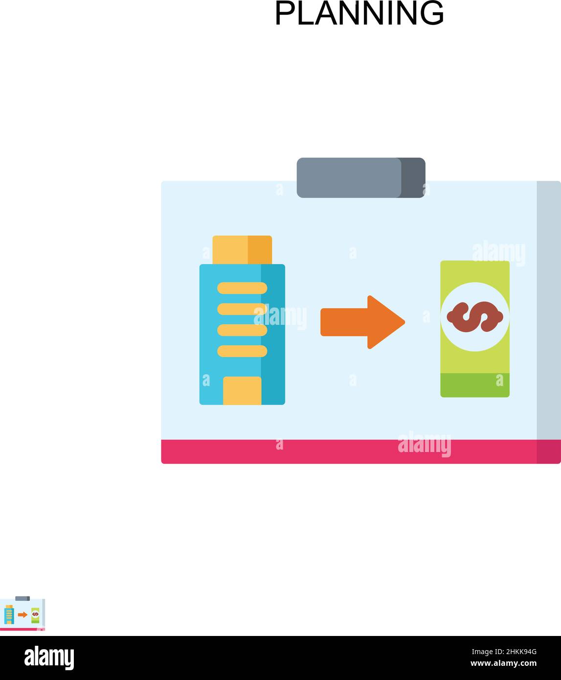 Planning Simple vector icon. Illustration symbol design template for ...