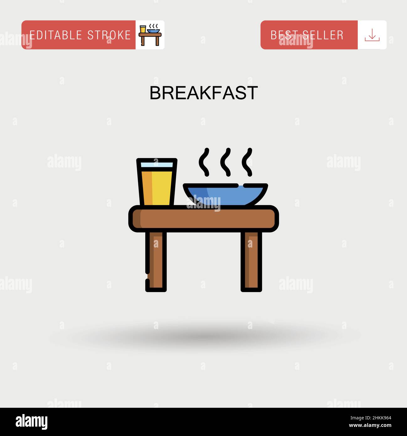 Breakfast Simple vector icon Stock Vector Image & Art - Alamy