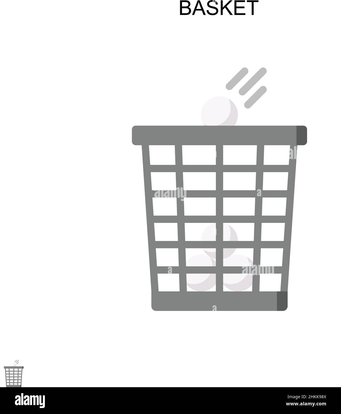 Basket Simple vector icon. Illustration symbol design template for web ...
