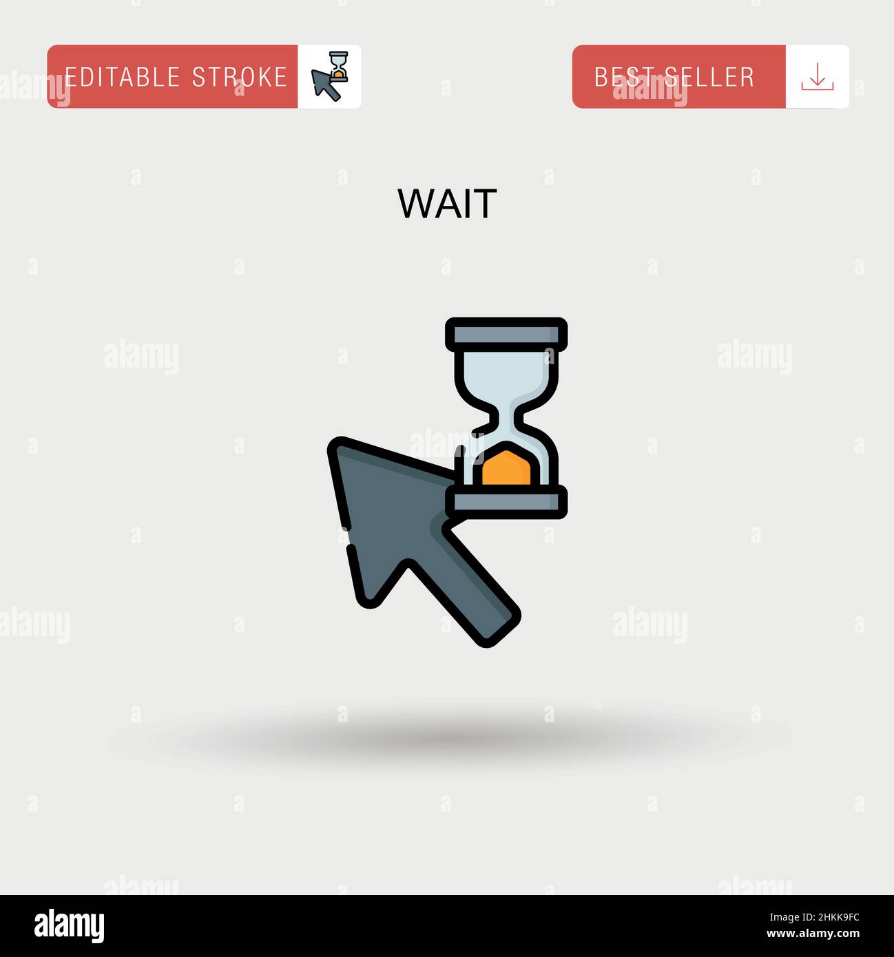 Wait Simple vector icon Stock Vector Image & Art - Alamy