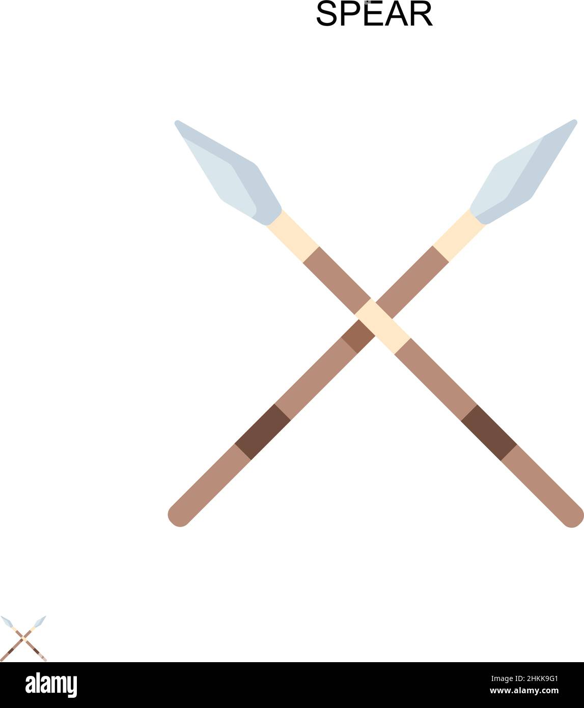 Spear Simple vector icon. Illustration symbol design template for web ...