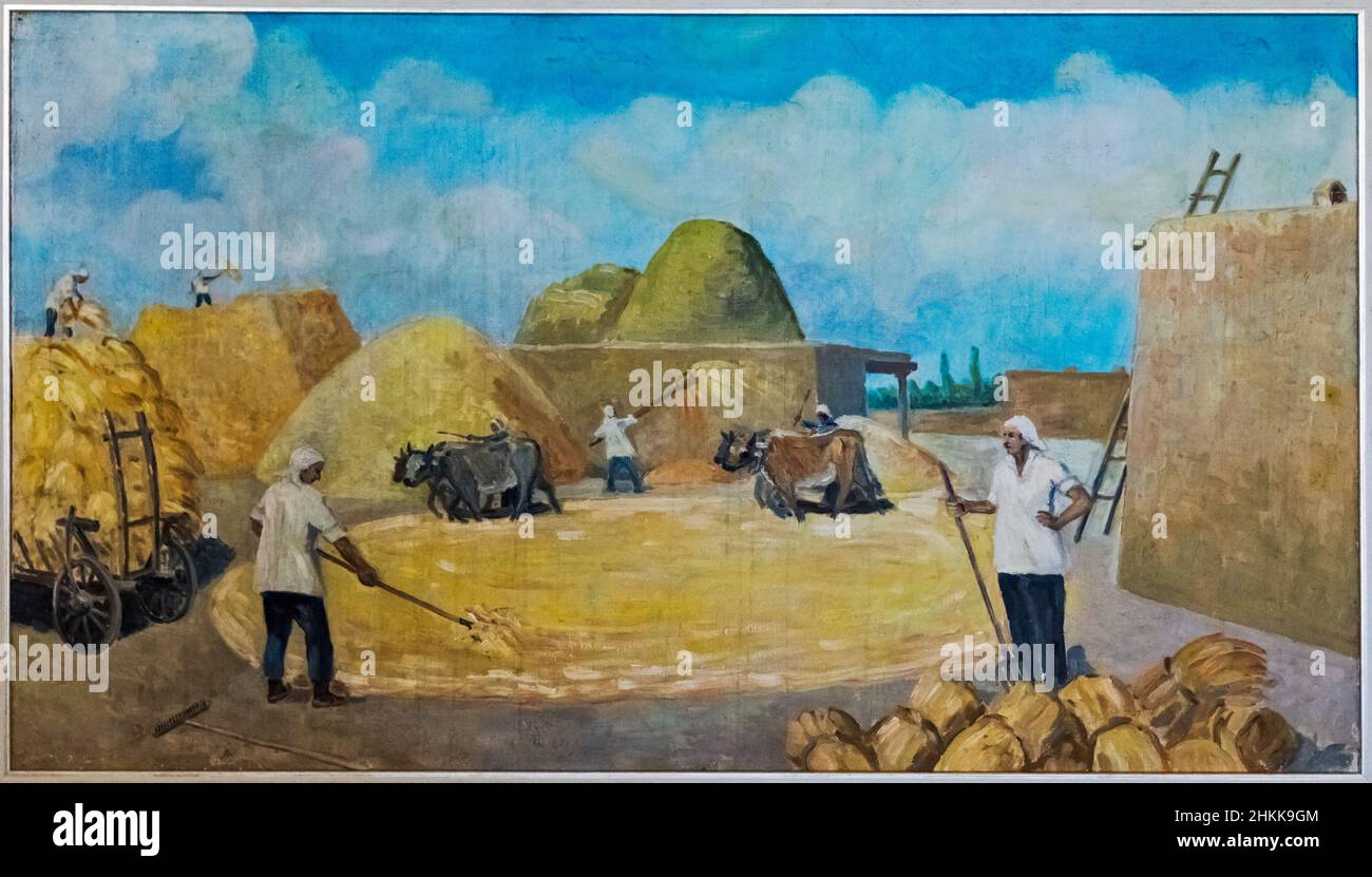 Painting depicting Alinja Mountain in Ethnography Museum, Nakhchivan ...