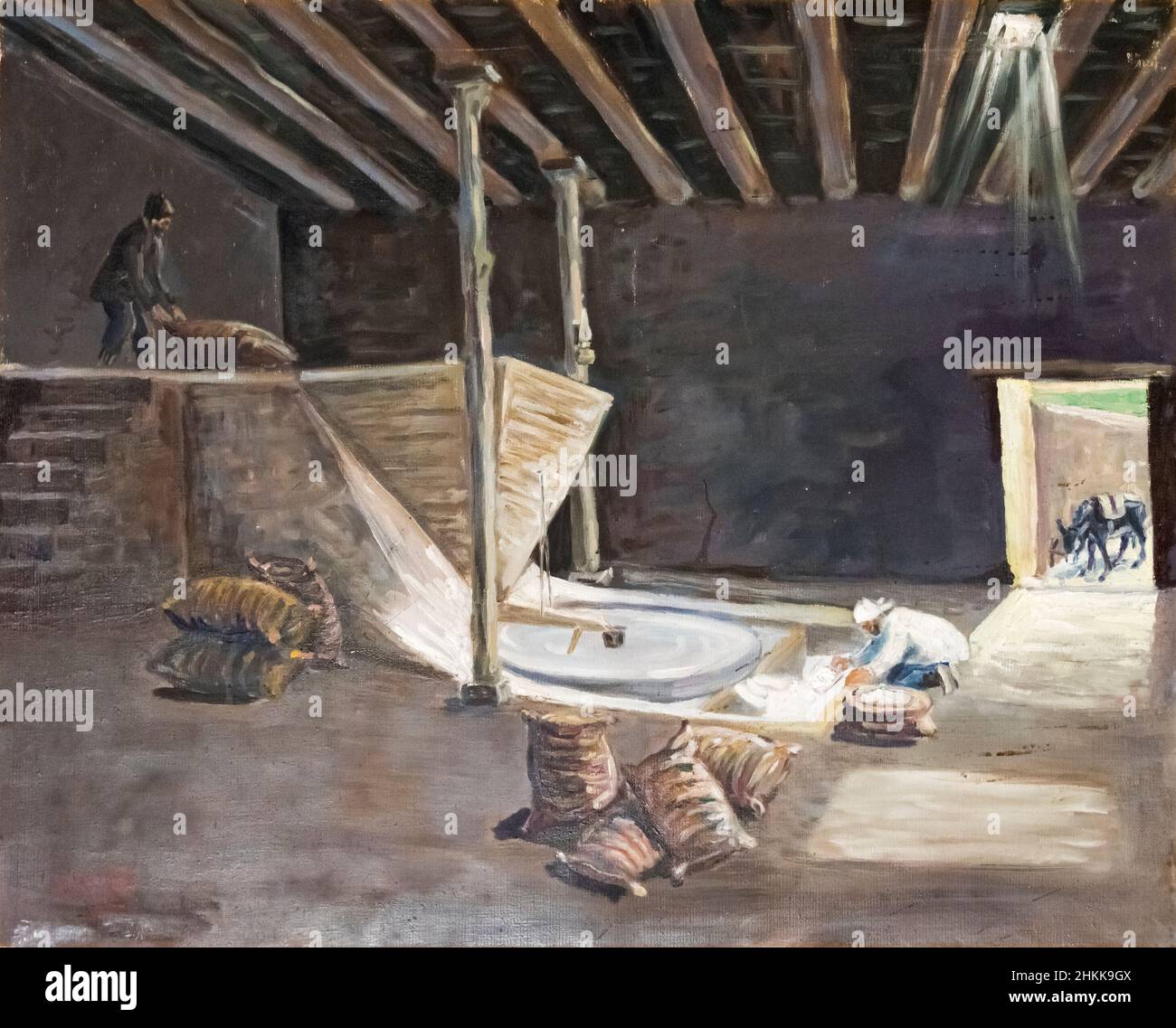 Painting depicting people's life in Ethnography Museum, Nakhchivan ...