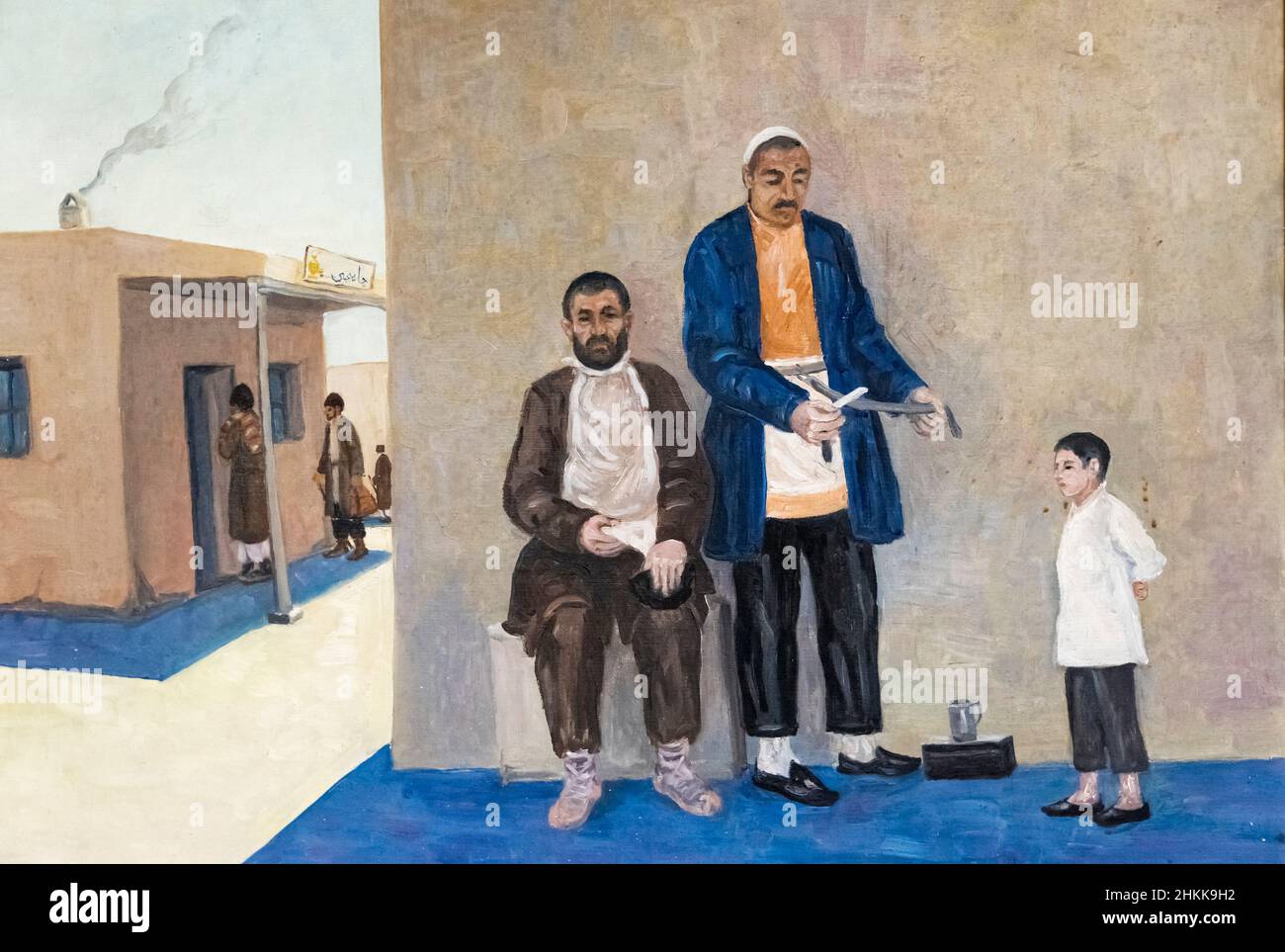 Painting depicting people's life in Ethnography Museum, Nakhchivan ...