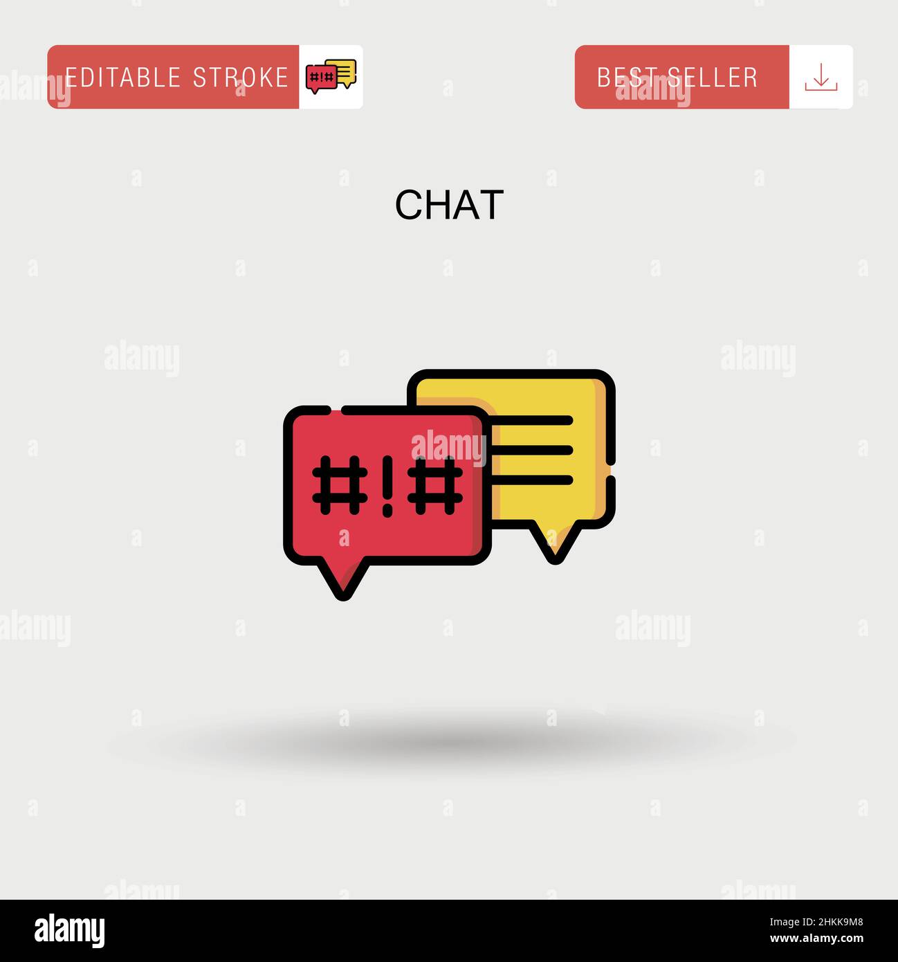 Chat Simple vector icon Stock Vector Image & Art - Alamy