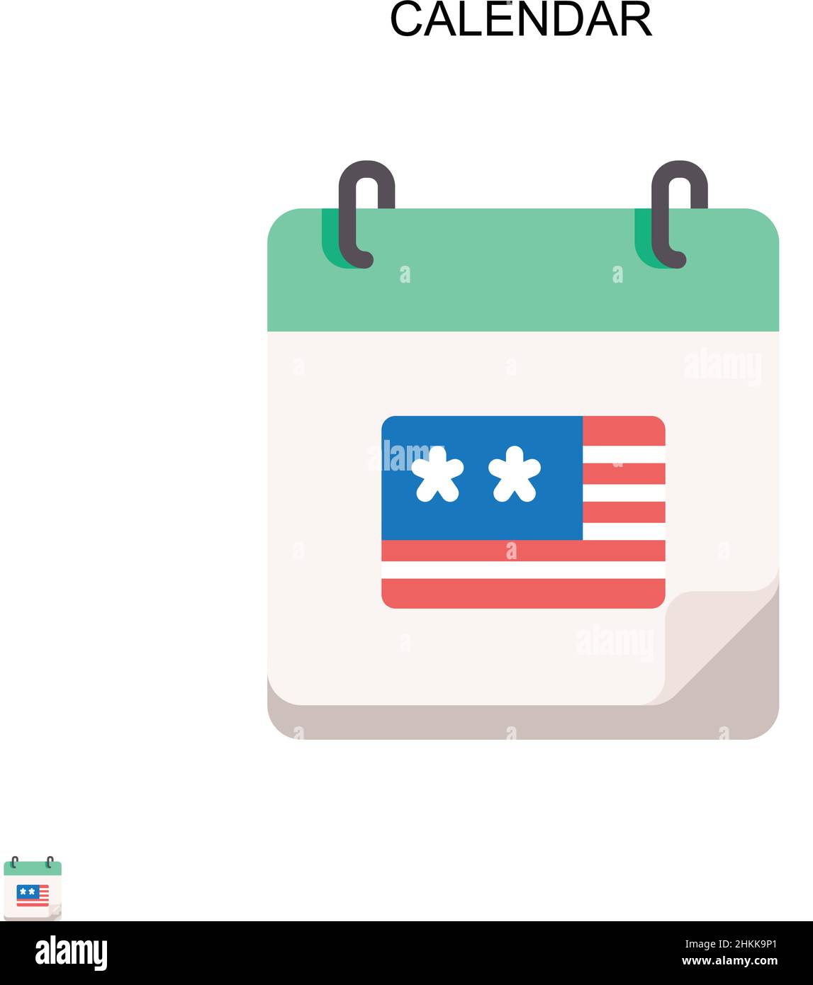 Calendar Simple vector icon. Illustration symbol design template for ...