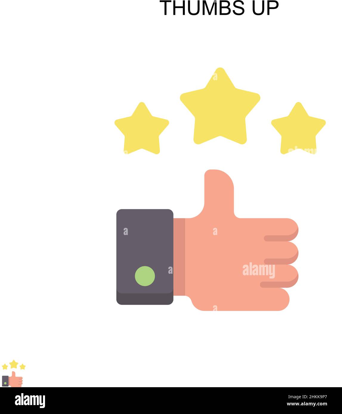 Thumbs up Simple vector icon. Illustration symbol design template for ...