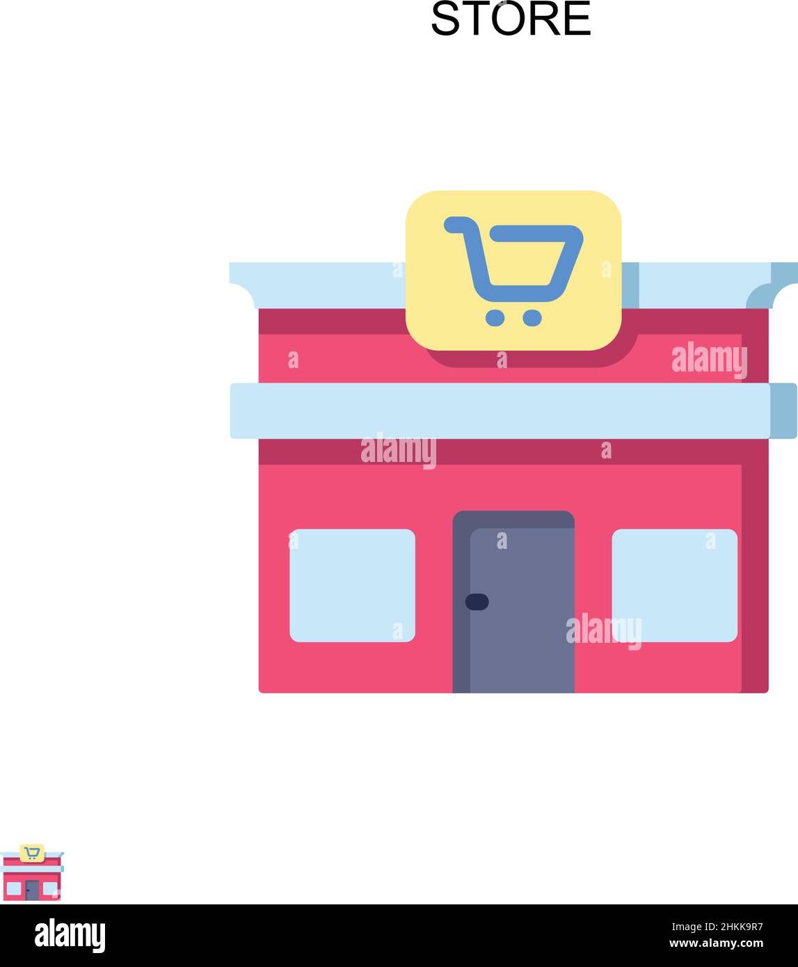 Store Simple vector icon. Illustration symbol design template for web ...