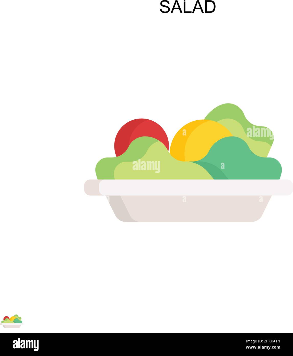 Salad Simple vector icon. Illustration symbol design template for web ...