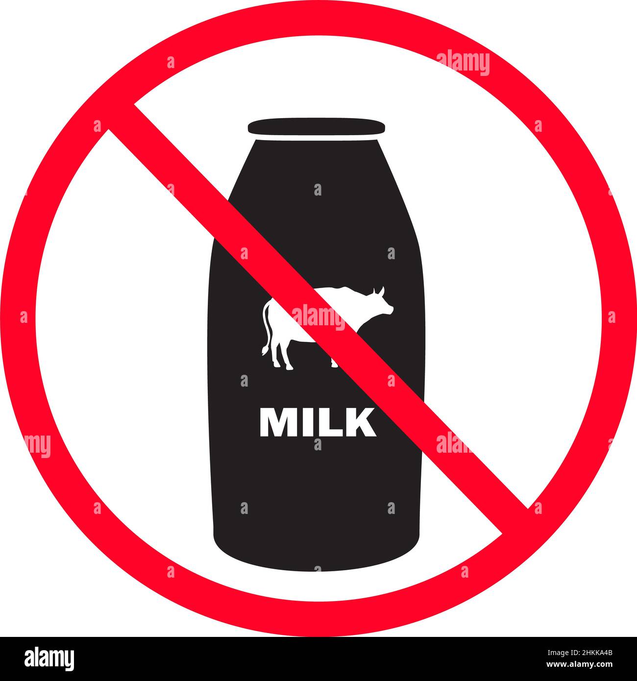 milk allergy icon on white background. allergy concept. lactose ...