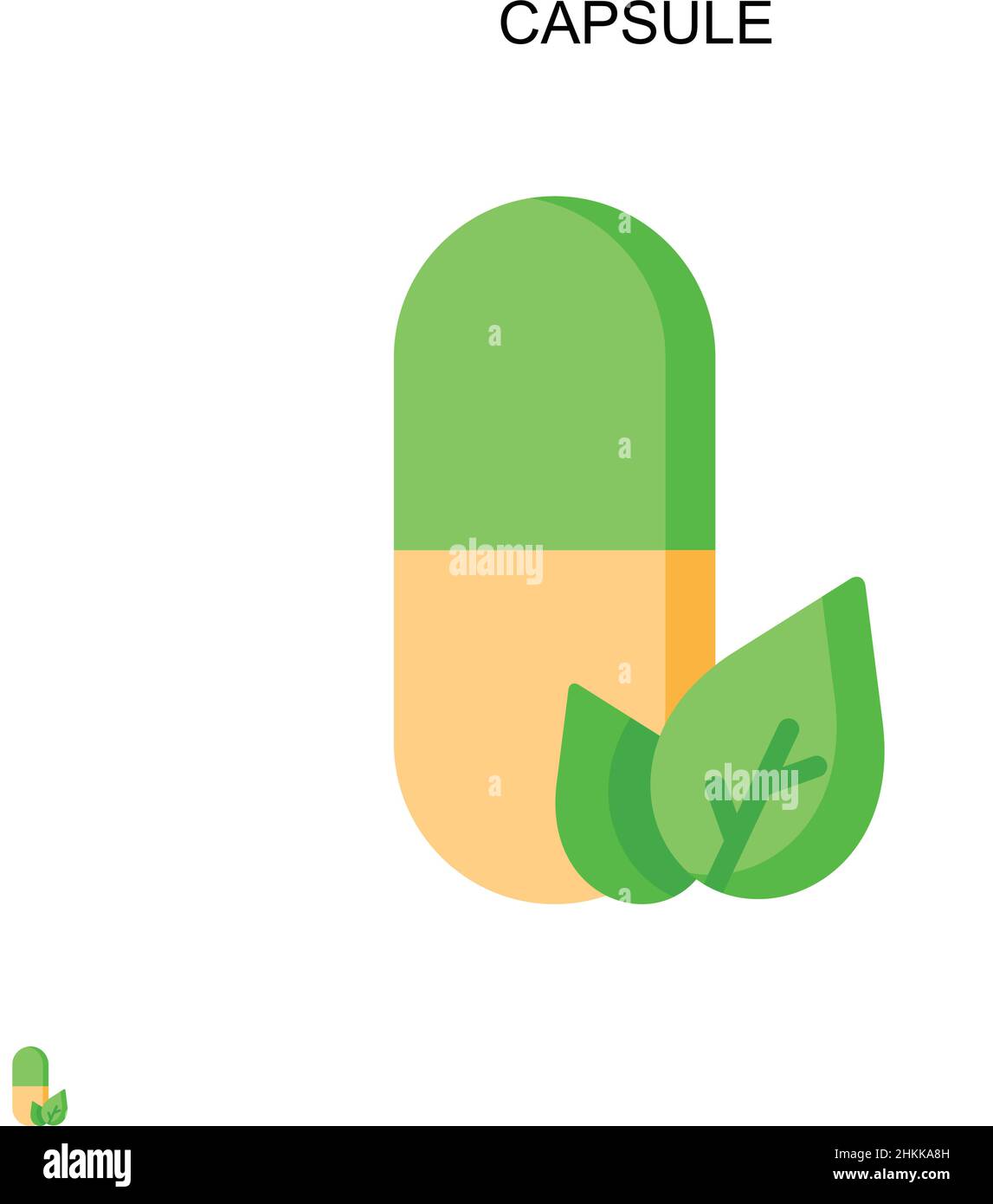 Capsule Simple vector icon. Illustration symbol design template for web ...