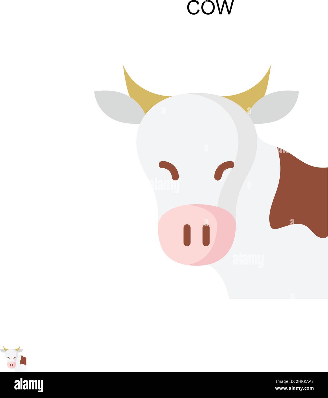 Cow Simple Vector Icon Illustration Symbol Design Template For Web Mobile Ui Element Stock