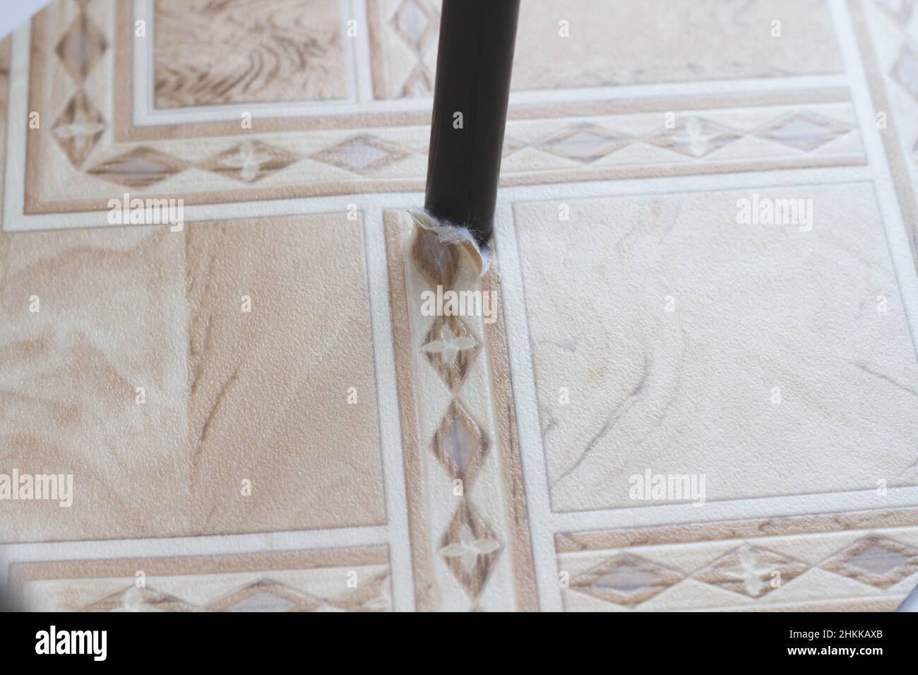 Damaged laminate flooring hi-res stock photography and images - Alamy