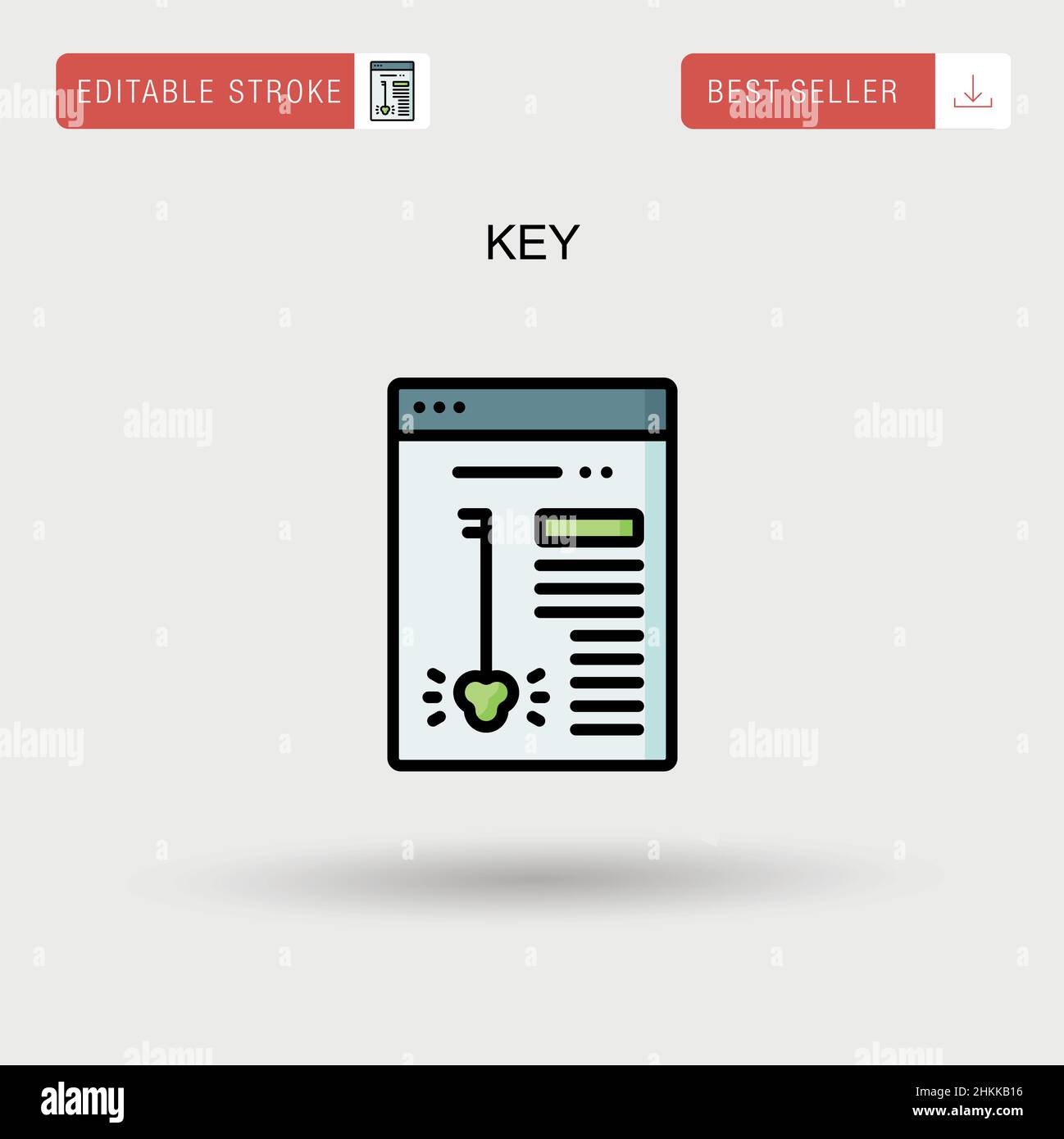 Key Simple vector icon Stock Vector Image & Art - Alamy